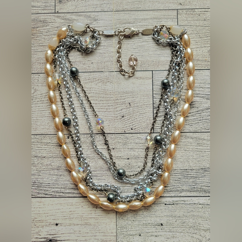 Sabika Classic Collection Multi Strand Faux Pearl & S… - Gem